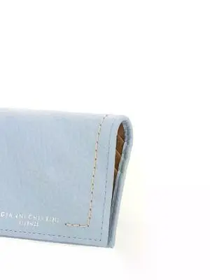 GIANNI CHIARINI Grain Leather Card Holder - Blue
