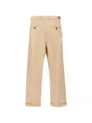 Drole De Monsieur Pleat Logo Patch Trousers