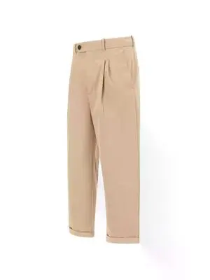 Drole De Monsieur Pleat Logo Patch Trousers