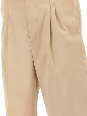 Drole De Monsieur Pleat Logo Patch Trousers