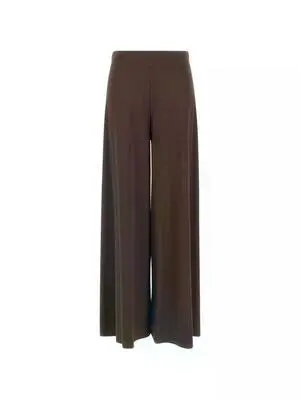 KAOS Elasticated Wide-leg Trousers - Brown