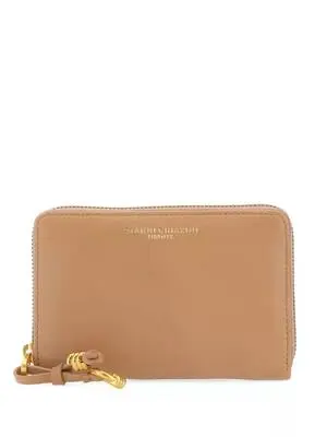 GIANNI CHIARINI Leather Zip Wallet - Neutrals