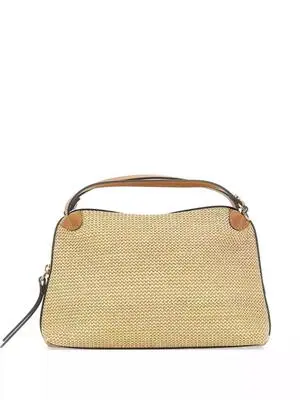 GIANNI CHIARINI Alifa Raffia And Leather Tote Bag - Neutrals