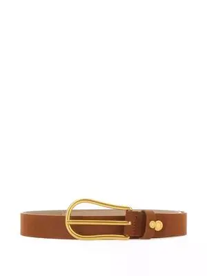 GIANNI CHIARINI Logo Buckle Belt - Brown