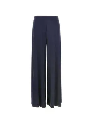 KAOS Elasticated Wide-leg Trousers - Blue