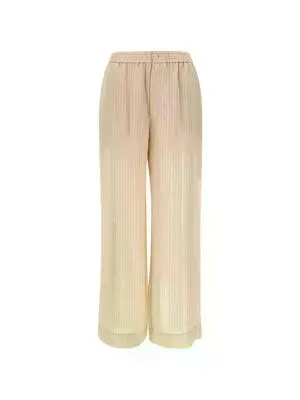 HERSKIND Pinstripe Elasticated Trousers - Neutrals