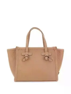 MARCELLA CLUB Mini Miss Marcella Grained-leather Tote Bag - Neutrals