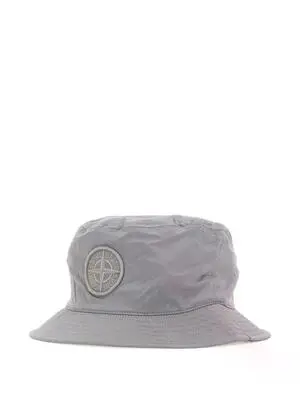 Stone Island Compass Logo Bucket Hat - Grey