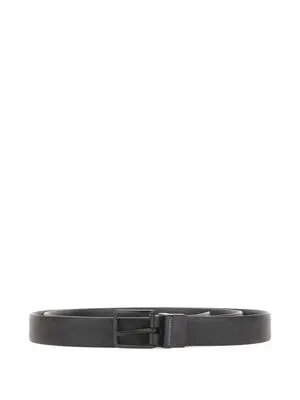 GIANNI CHIARINI Saffiano Logo Buckle Belt - Black