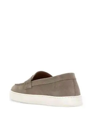 DOUCAL'S Leather Loafers With Apron Stitching