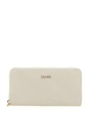 Liu Jo Logo-lettering Zipped Wallet - Neutrals
