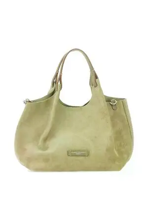 GIANNI CHIARINI Suede Removable Strap Shoulder Bag - Green