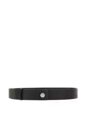GIANNI CHIARINI Hammered Logo Belt - Black