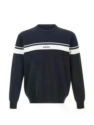 Iceberg Striped Logo Embroidered Sweater - Blue
