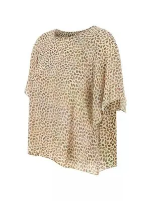 KAOS Printed Round-neck Blouse