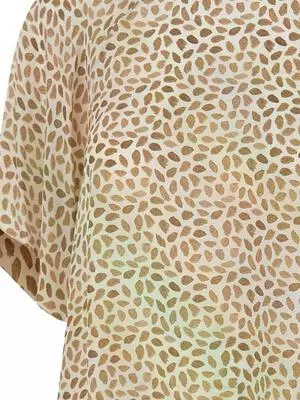 KAOS Printed Round-neck Blouse