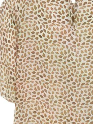 KAOS Printed Round-neck Blouse