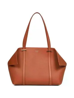 FERRAGAMO Folded Leather Shoulder Bag - Brown