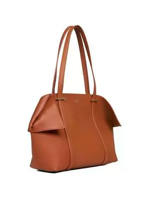 FERRAGAMO Folded Leather Shoulder Bag