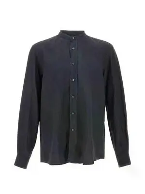 Aspesi Band Collar Bruce Shirt - Black