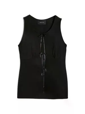 Simone Rocha Bow-embellishment Tank Top - Black