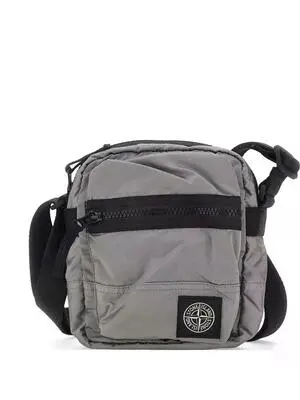 Stone Island Zip Compass Messenger Bag - Grey