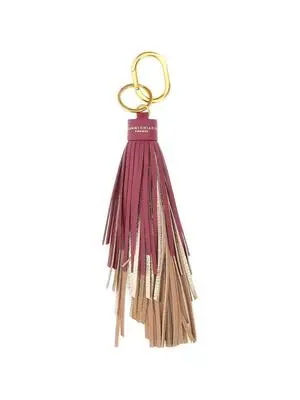 GIANNI CHIARINI Tassel Leather Keyring - Purple