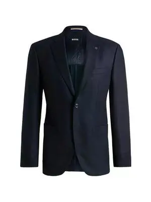 BOSS Chest-pocket Single-breasted Blazer - Blue