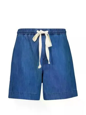 Commas Drawstring Denim Shorts - Blue
