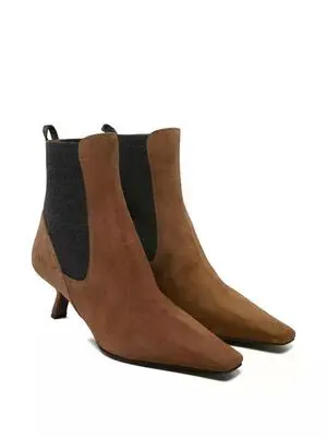 Brunello Cucinelli Pull-tab Suede Boots