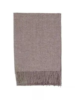 GOIA Printed Fringed Scarf - Neutrals
