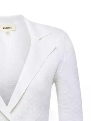 L'Agence Double-breasted Knit Blazer