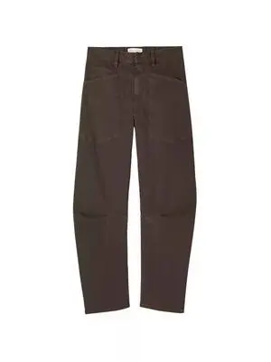 NILI LOTAN Patch Pocket Trousers - Brown