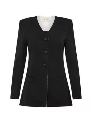 ST. AGNI V-neck Button Jacket - Black