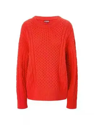 Staud Tracy Cable-knit Sweater