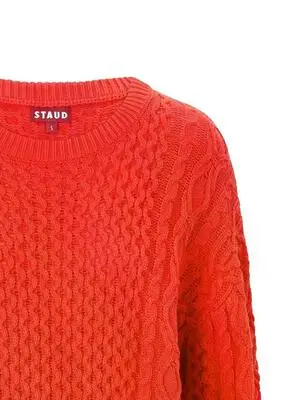 Staud Tracy Cable-knit Sweater