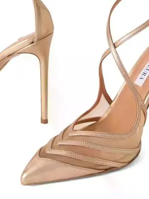 AQUAZZURA T-strap Leather Pumps