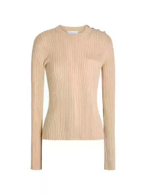 Rabanne Button Ribbed Jumper - Neutrals