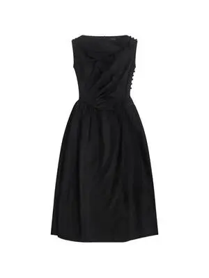 Simone Rocha Draped Midi Dress - Black