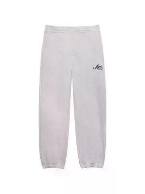 MSGM Logo-detail Cotton Track Pants - Grey