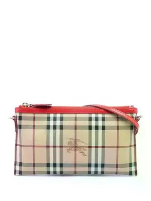Burberry Haymarket Check Coated Canvas Peyton Crossbody Bag