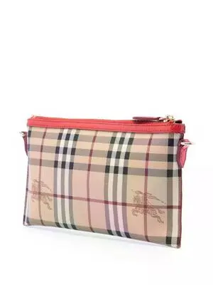 Burberry Haymarket Check Coated Canvas Peyton Crossbody Bag