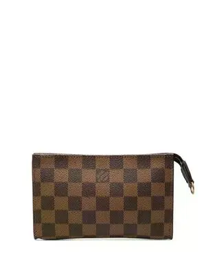 LOUIS VUITTON 1998 Damier Ebene Marais Bucket Pouch