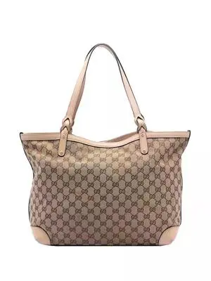 Gucci 2016-2026 Medium Gg Canvas Craft Tote Bag - Brown
