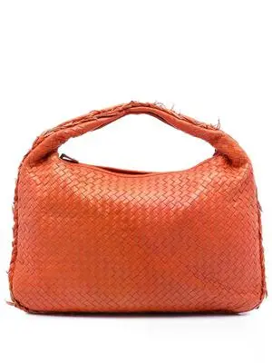 Bottega Veneta 2011 Medium Nappa Intrecciato Fuzzy Veneta Hobo Bag - Orange