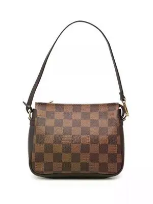 LOUIS VUITTON 2000 Damier Ebene Trousse Pochette Handbag - Brown