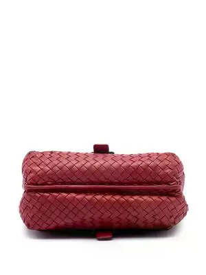 Bottega Veneta 2012-2026 Nappa Intrecciato Double Sided Flap Messenger Bag - Red