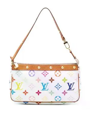 LOUIS VUITTON Monogram Multicolore Pochette Accessoires Shoulder Bag - White