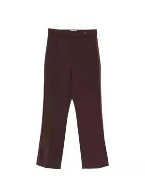 Elisabetta Franchi Logo-detail Trousers - Brown
