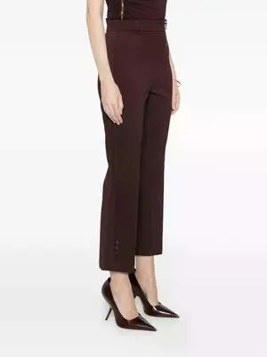 Elisabetta Franchi Tailored Stretch Crêpe Trousers With Logo Detail